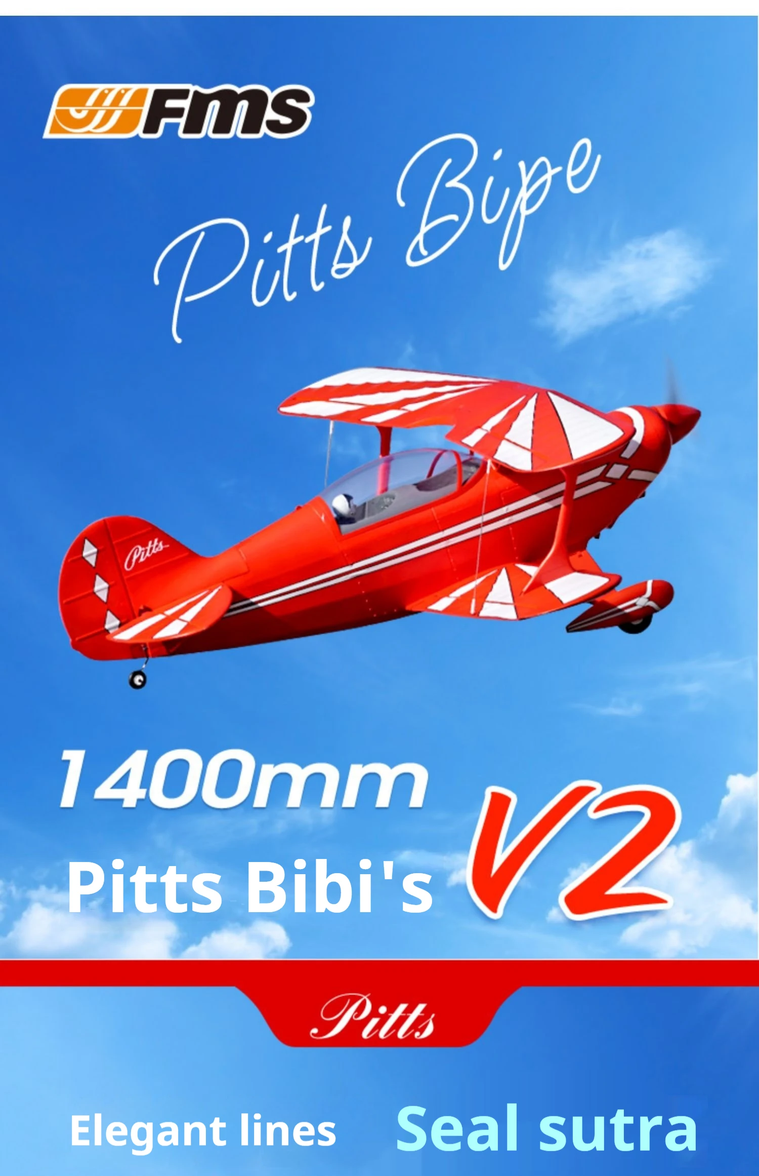 Радиоуправляемый самолет FMS 1400 мм Бисквит | AliExpress