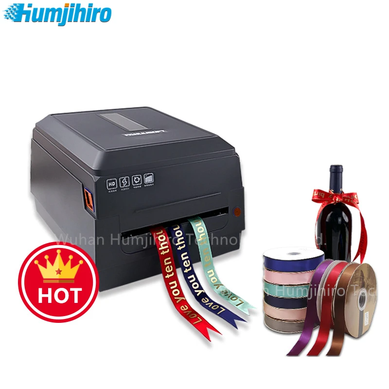 19MM 118MM Ribbon Printer Gold Foil Satin Ribbon Printing Machine ...