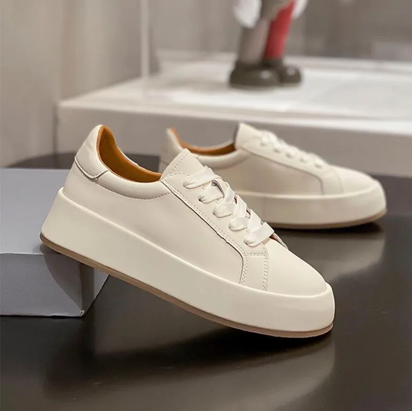 High-quality Genuine Leather Shoes 5.5cm Women Casual Sneakers Platform ...