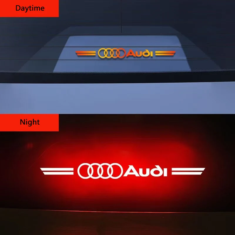 1pcs PVC Car Quattro RS S-line Logo Brake Light Projection Board ...