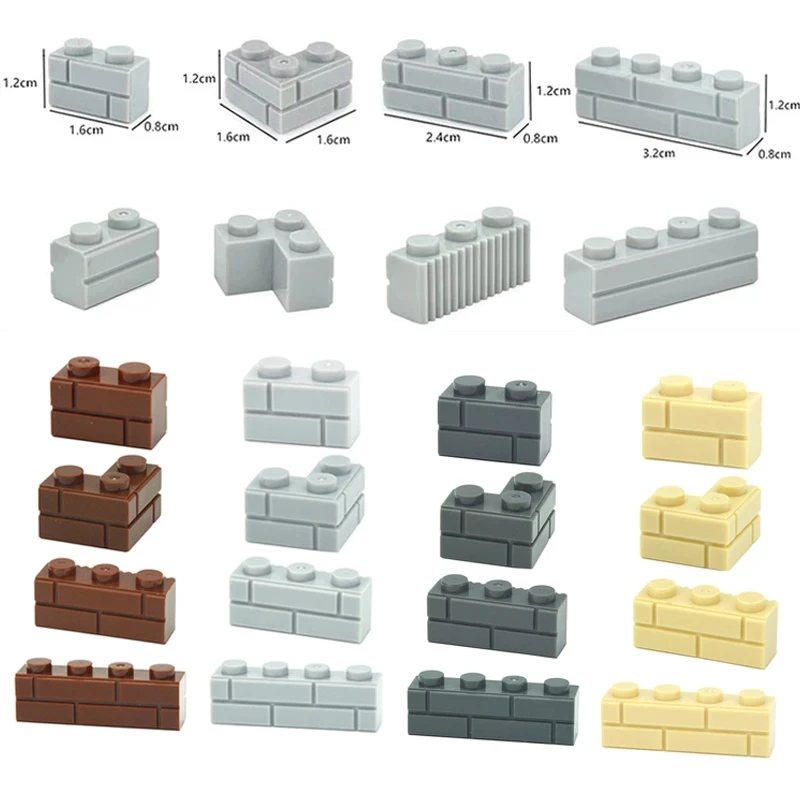 Thick-Wall-Figures-Bricks-MOC-98283-15533-1x2-1x3-1x4-2x2-L-Dots ...