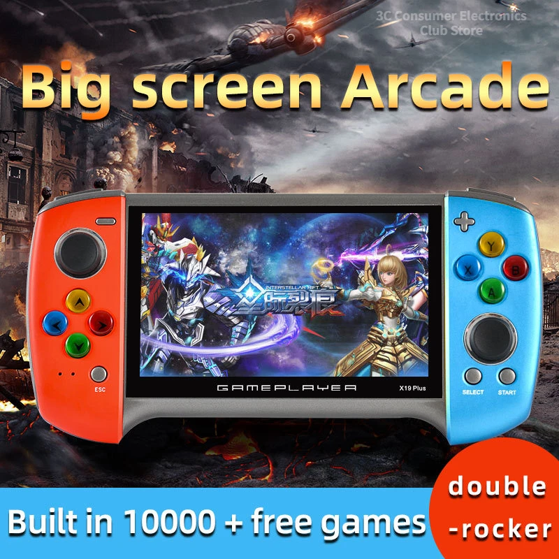 Handheld Game Console Dual Grip 5.1 Inch Large Screen X19PLUS Enhanced ...