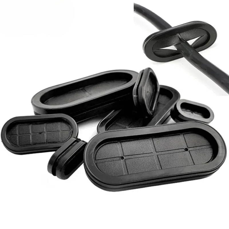 Oval Rubber Grommet Double Side Closed Blind Plug Bungs Blanking Hole ...