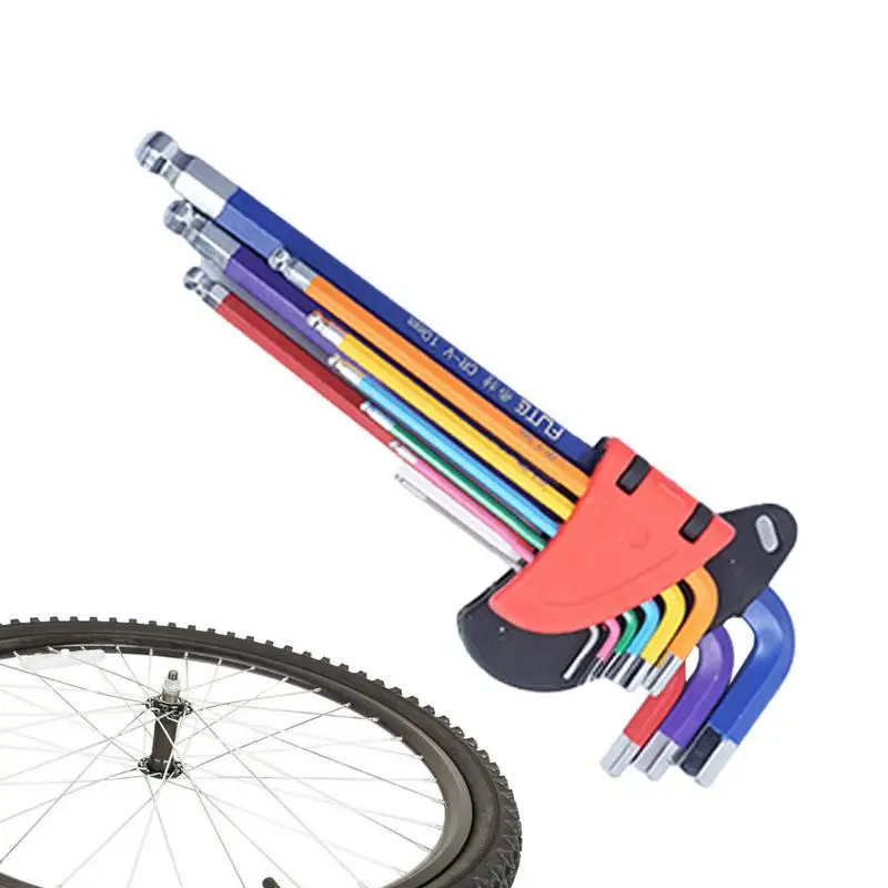 Long Allen Wrench Set 9 Pieces Bike Rainbow Metric Allen Wrench Metric ...