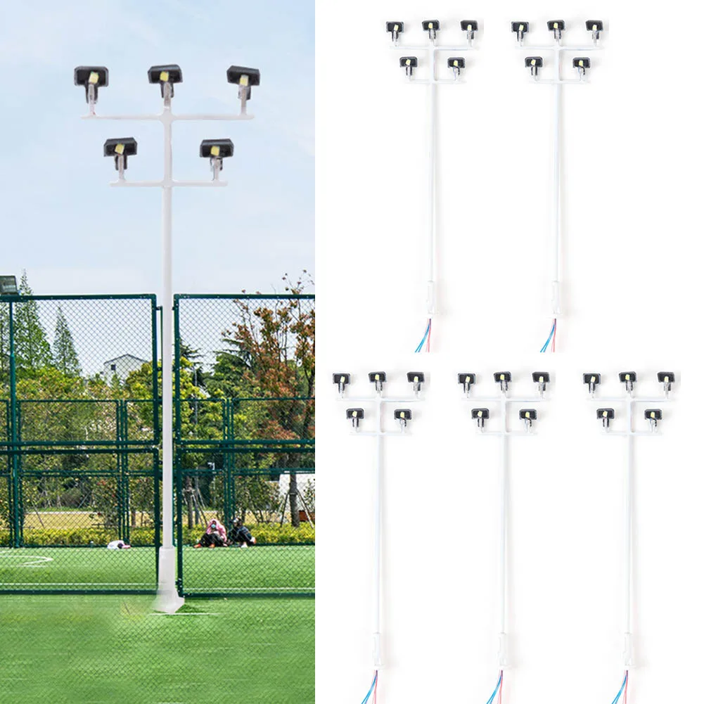 5PCS-HO-Scale-Model-Lighting-Tower-3V-Train-Light-Railway-LED-Plaza ...