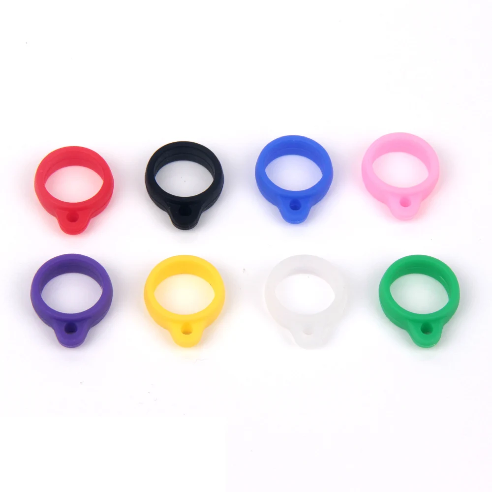 20Pcs-Multicolor-Silicone-Lanyard-Ring-Portable-Mini-Elastic-Solid ...