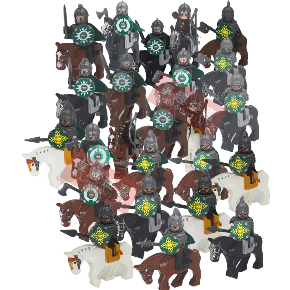 Single Medieval Rohan Knights Mini Action Figures Building Blocks Army ...