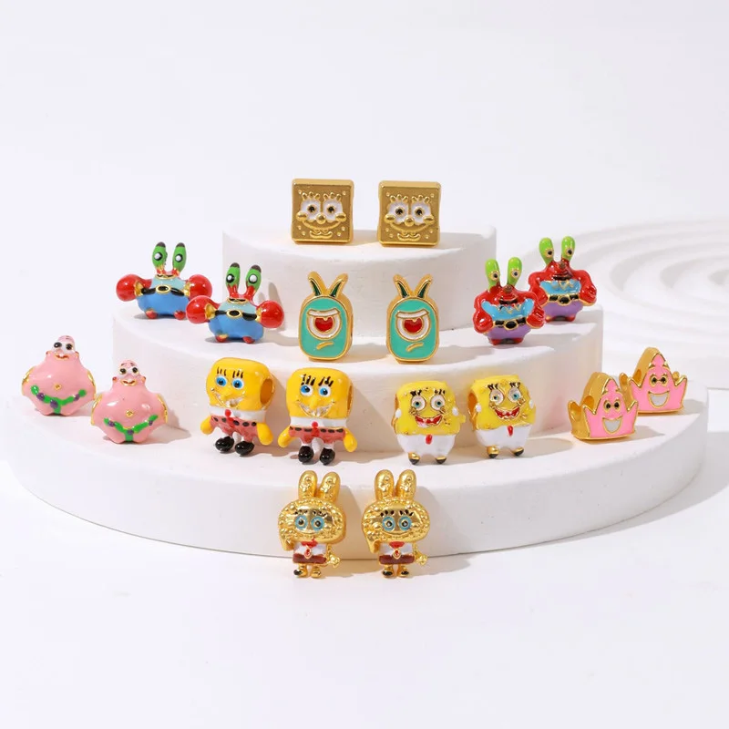 New-Fashion-Charm-Original-SpongeBob-SquarePants-Charm-Beads-Suitable ...