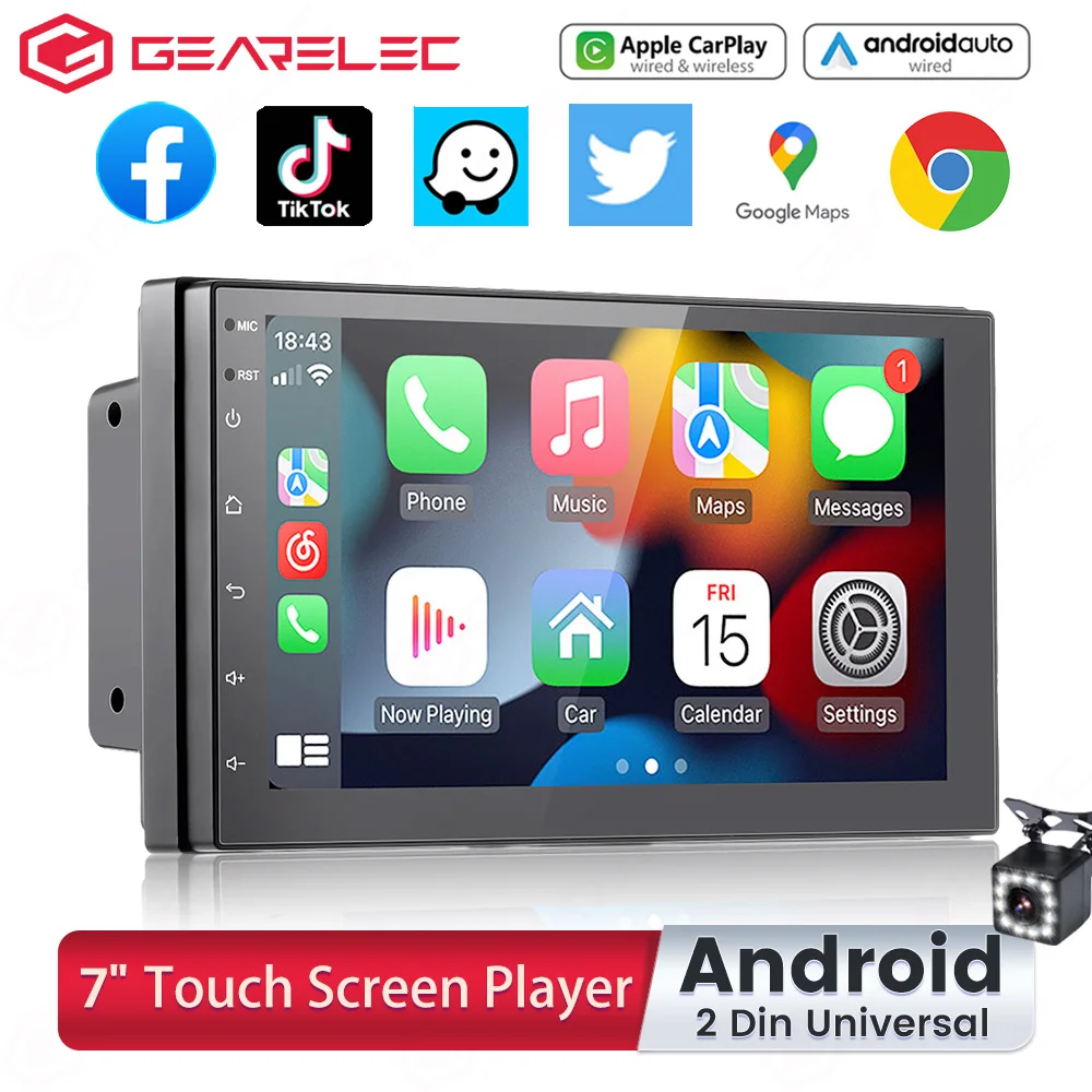 Universal-7-Car-Radio-2-Din-Android-Audio-Stereo-GPS-Carplay-Android ...
