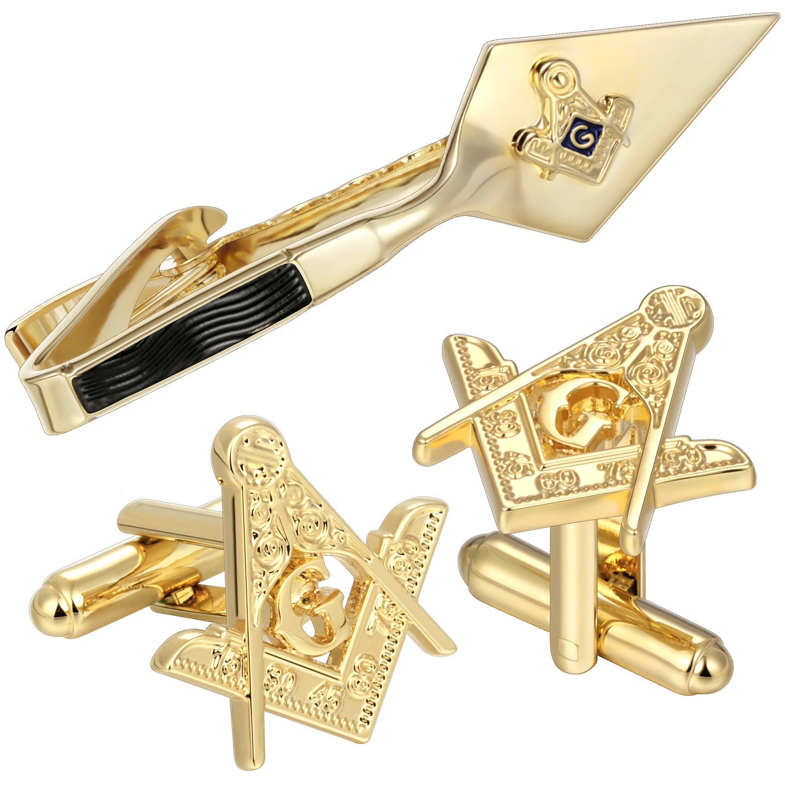 Freemason-Masonic-Tie-Clip-and-Cufflinks-for-Men-Gift-Box-Packed-Mens ...
