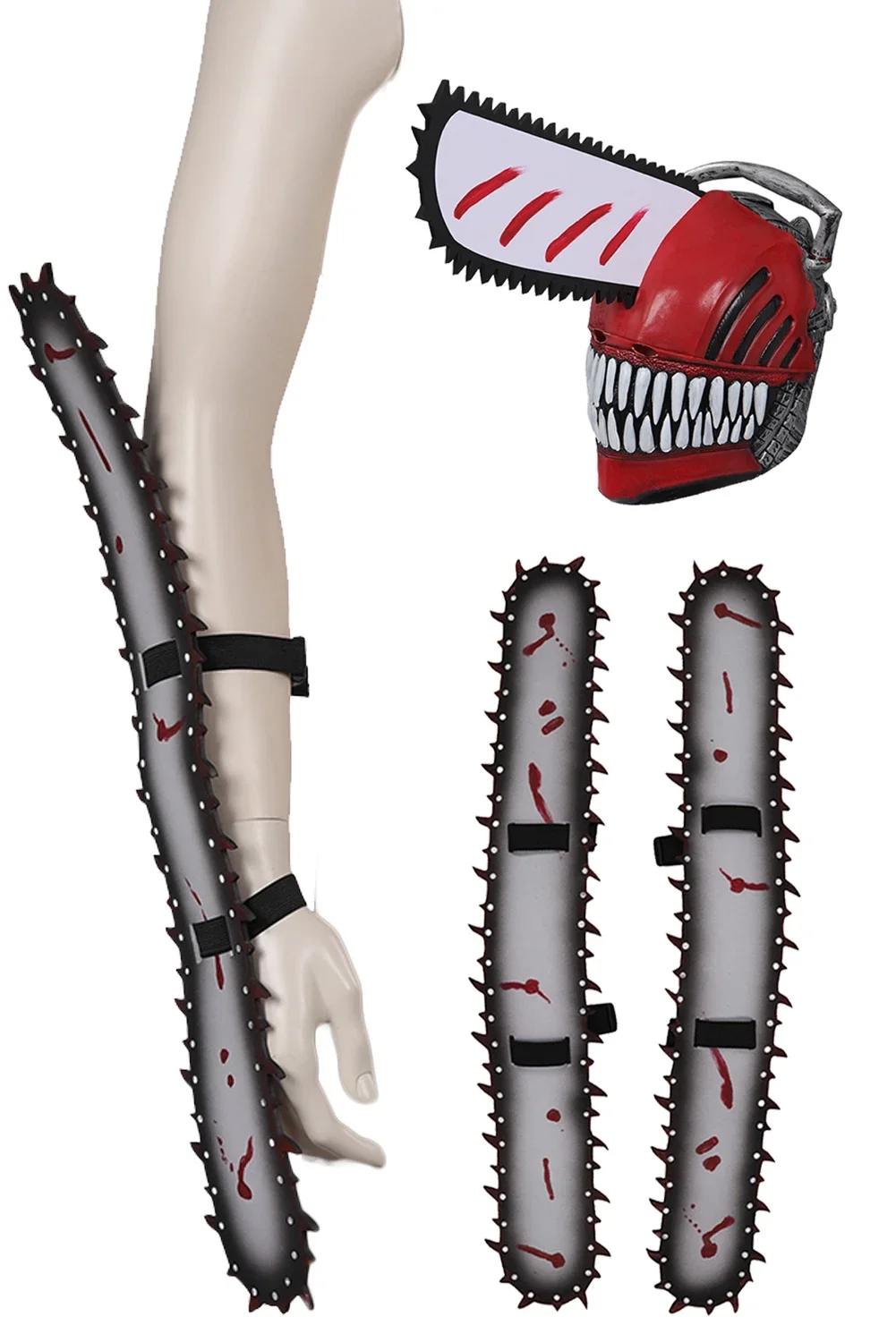 Denji fantasía pulsera casco Anime cadena Cosplay sierra hombre disfraz ...