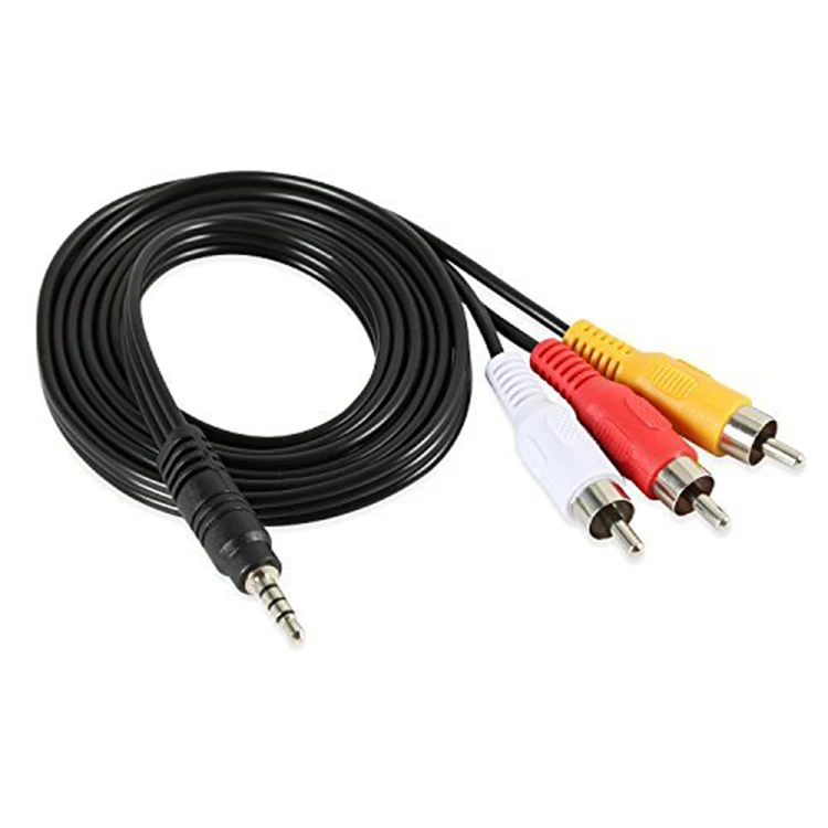 3.5mm Jack Plug Male to 3 RCA Adapter High Quality 3.5 to RCA Male ...