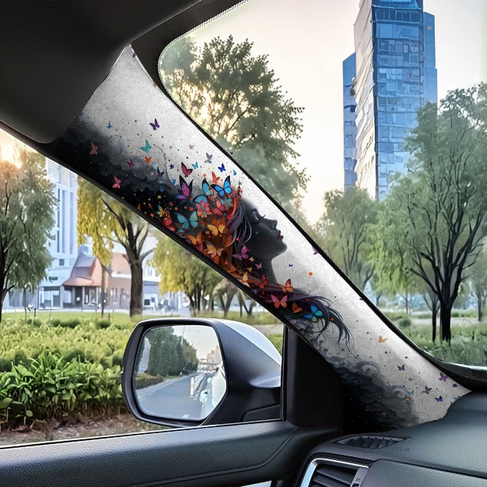 Broken cocoon and butterfly pattern car AB column decal modification ...