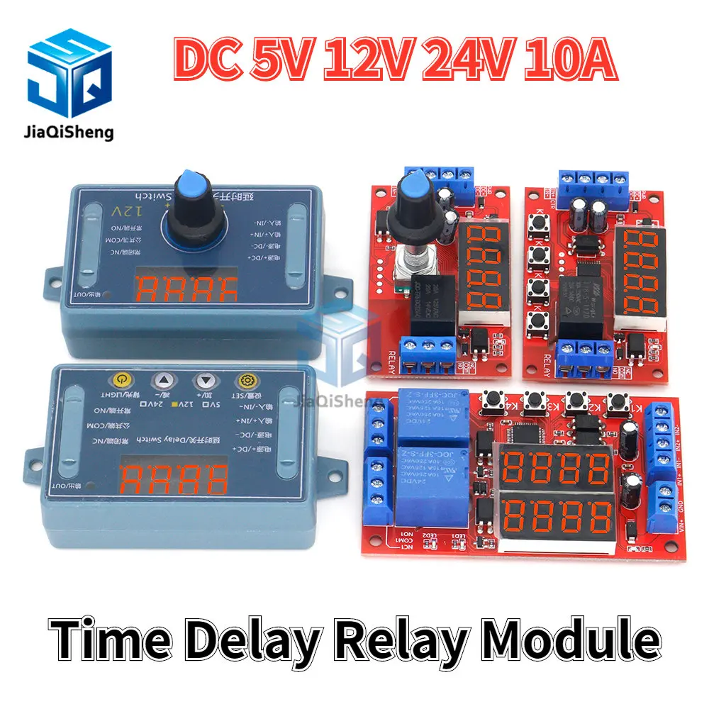 DC-5V-12V-24V-10A-Adjustable-Time-Delay-Relay-Module-LED-Digital ...