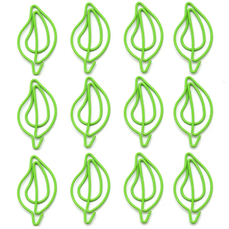 Leaf Clips 120 Pcs Leaf Shaped Metal Paper Clips Office Supplies Set ...