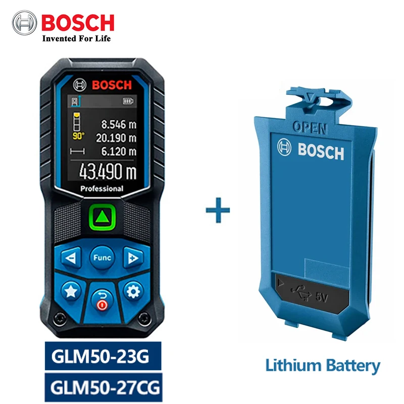 Bosch GLM50-23G or GLM50-27CG Laser Rangefinder 50M Green Line Electronic Laser Measuring Tape ...