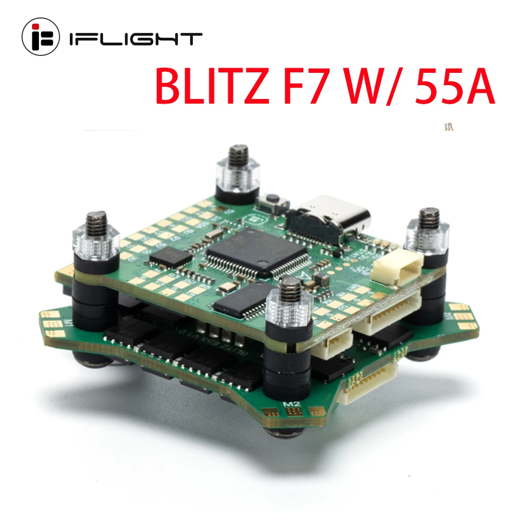IFlight BLITZ STM32 F722 F7 uçuş kontrolörü W/ BLITZ E55 55A 4 IN 1 ESC ...