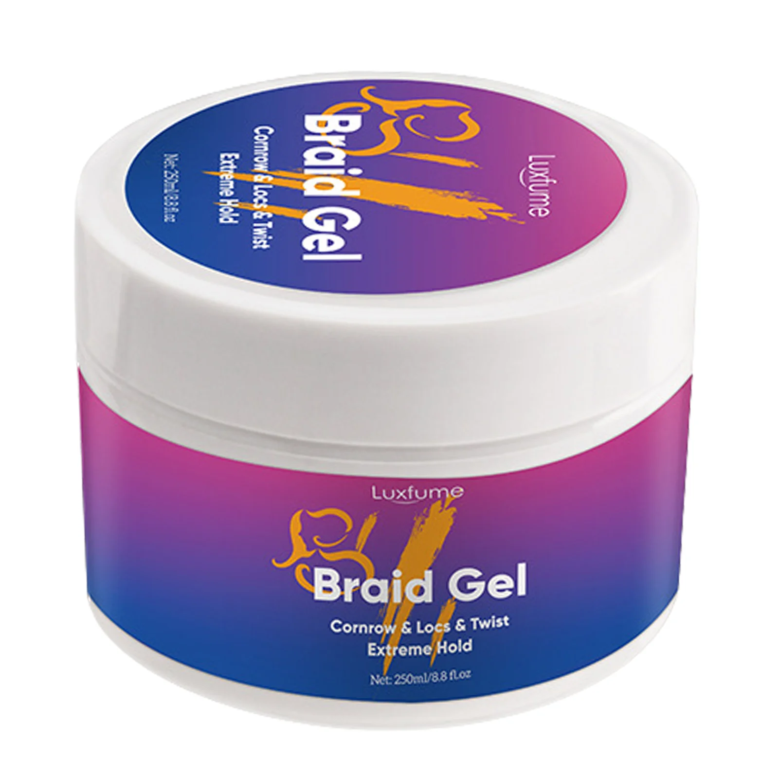 250ml Braiding Gel Wax Cream Hair Finishing Long Lasting Strong Hold ...