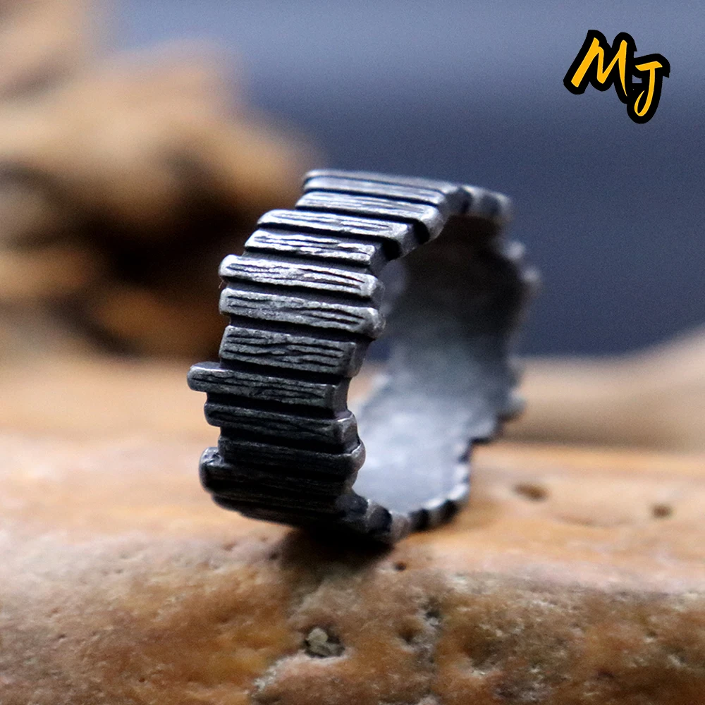 Anillos-de-engranaje-de-acero-inoxidable-para-hombres-y-mujeres-joyer-a ...