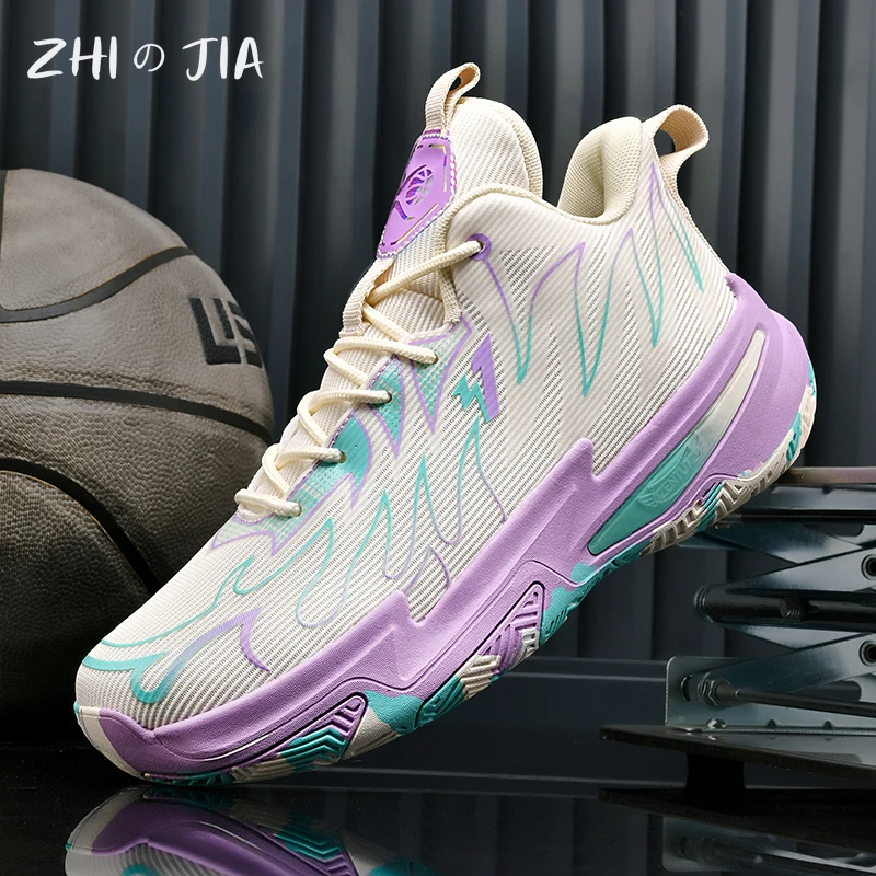 Couple Basketball Shoes Spring and Autumn Mesh Breathable Outdoor ...