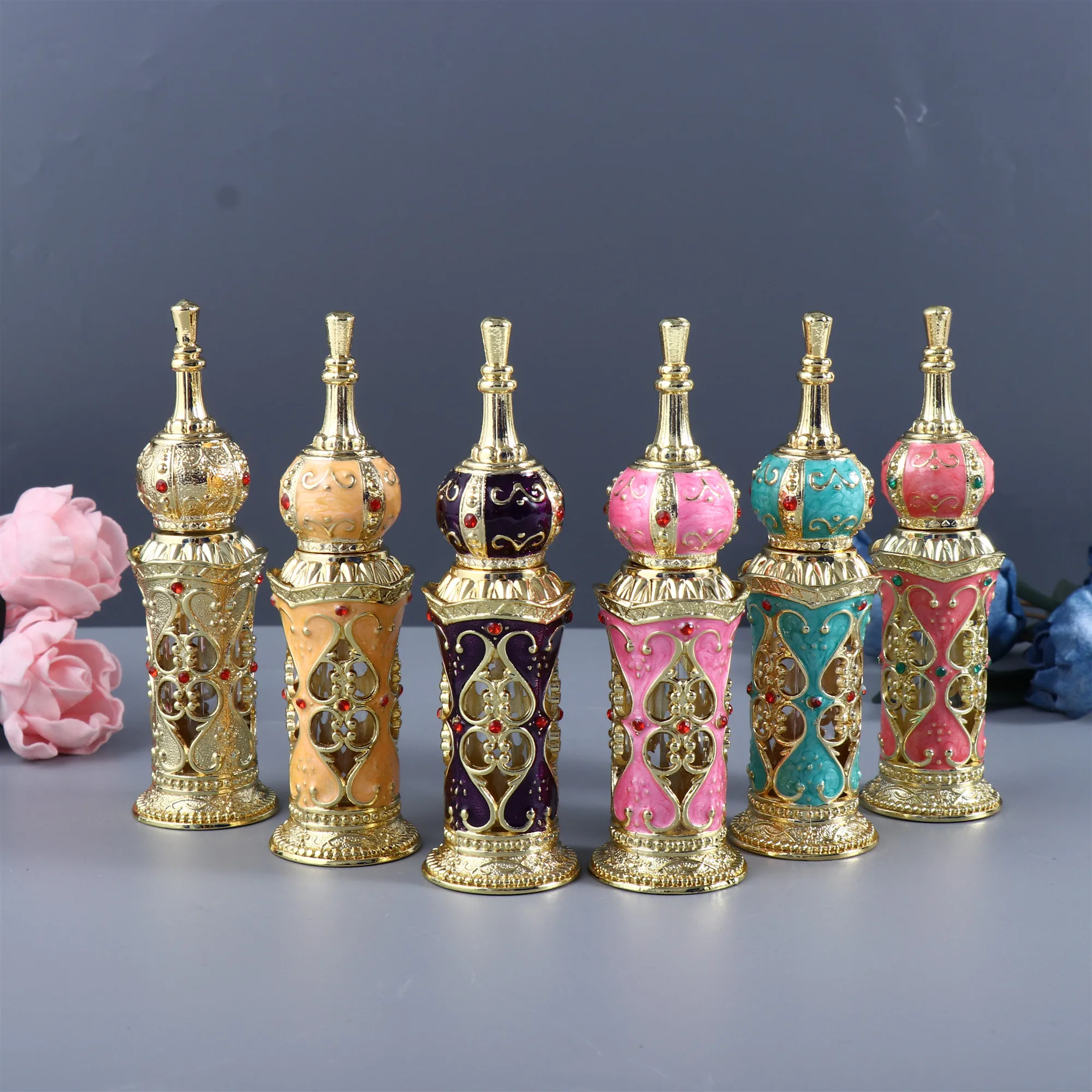 Arab-Style-Perfume-Bottle-With-Glass-Dropper-12ml-Glass-Vintage-Empty ...