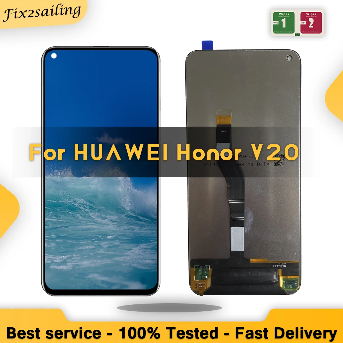 6.4'' LCD For Huawei Honor V20 LCD Display Touch Screen Digitizer PCT L29 For Honor View 20 LCD ...