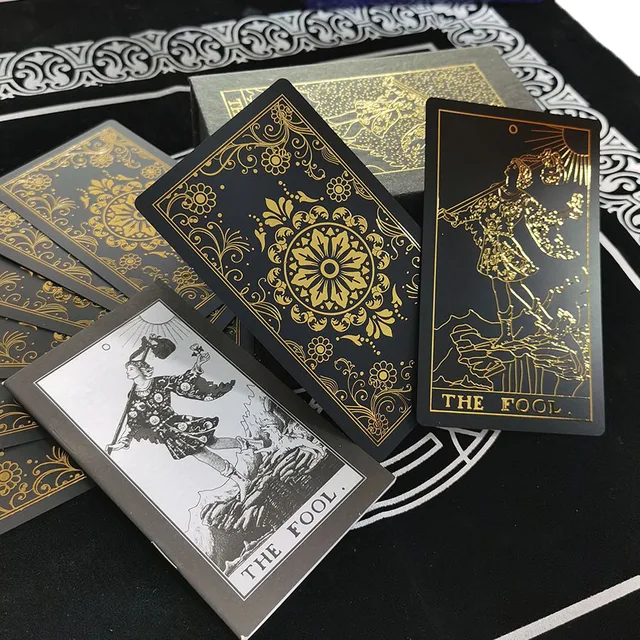 Plastic tarot card rider gold foil exquisite chess and card game ...