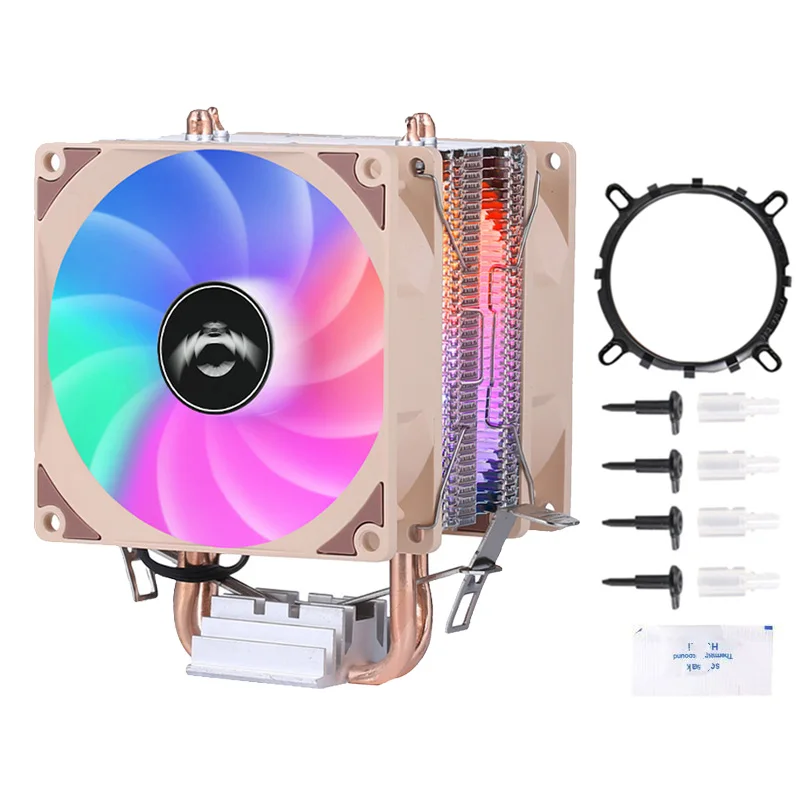 Computer-Processor-2-Heat-Pipe-CPU-Cooling-Fan-Suitable-For-Installing ...