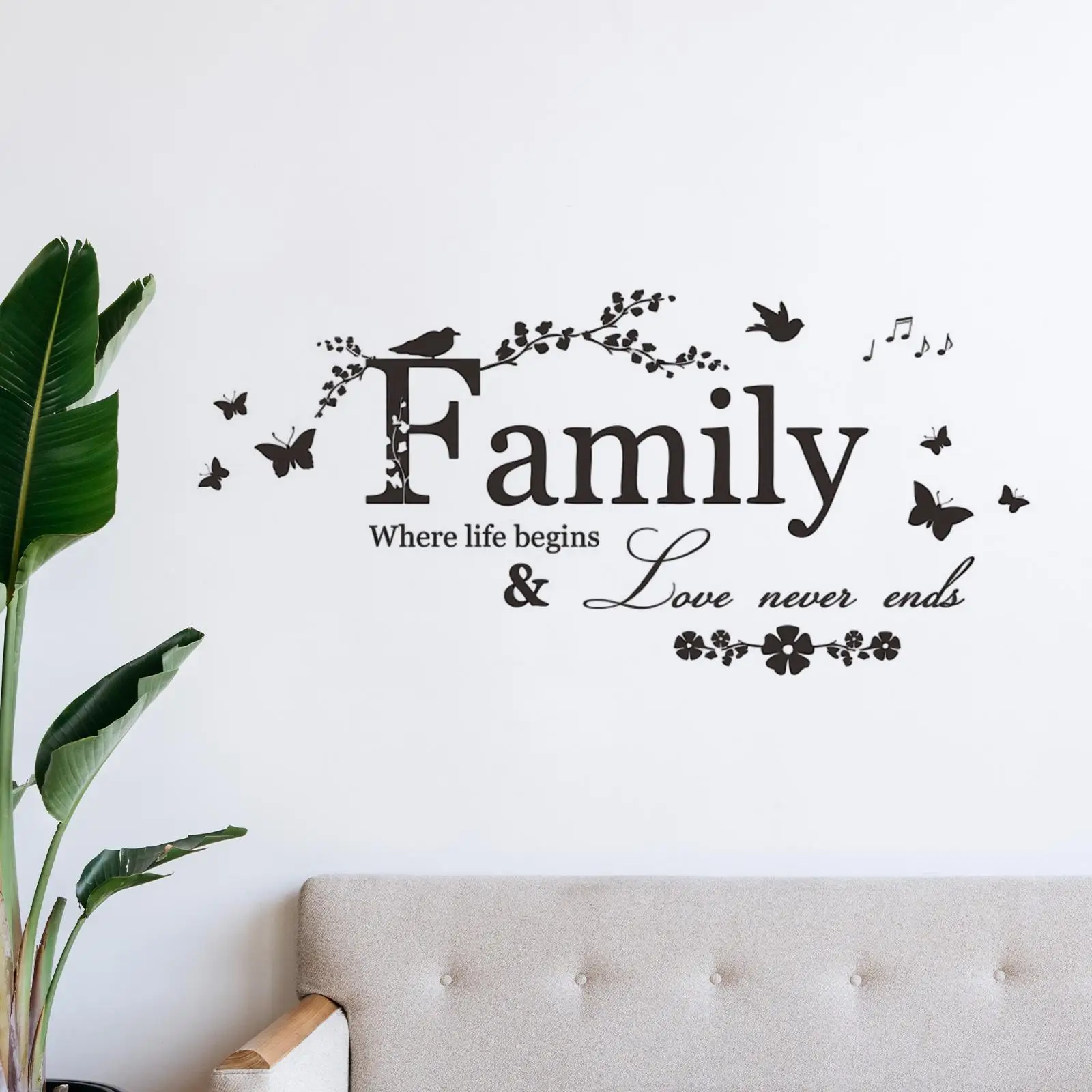 Family-Letter-Wall-Sticker-Self-Sticky-PVC-Eco-Friendly-Decal-Double ...