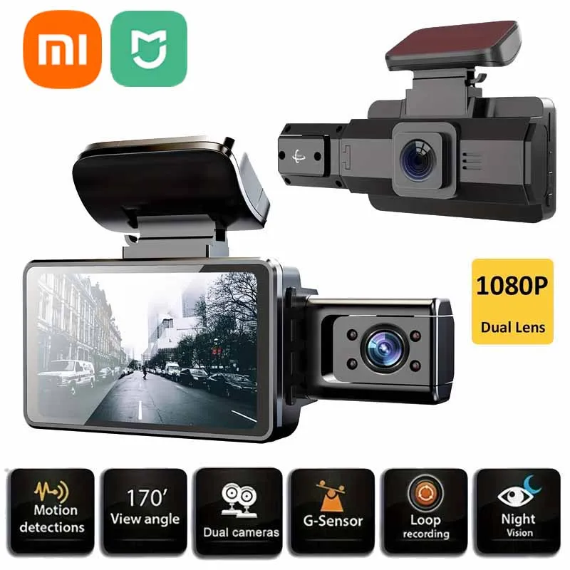 Xiaomi-MIJIA-Dash-Cam-Dual-Lens-3-16inch-Car-DVR-Dash-Camera-Front-And ...