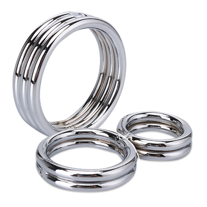 Stainless-Steel-Metal-Sperm-Locking-Ring-Scrotal-Restraint-Ejaculation ...