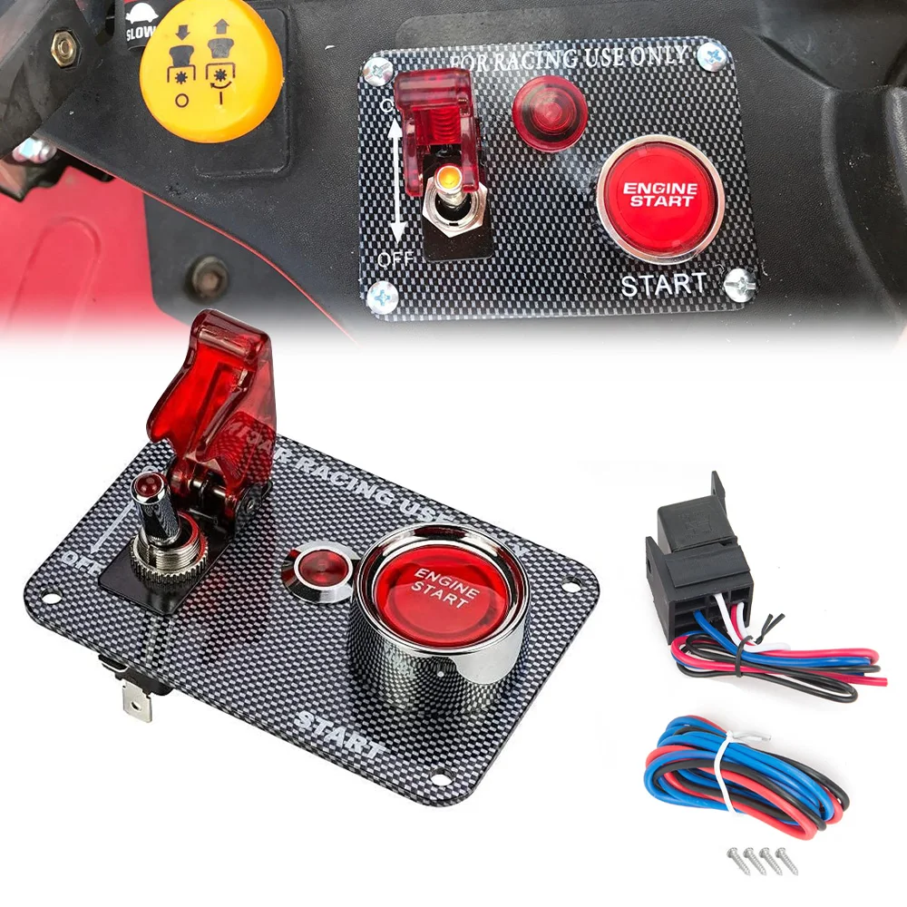 Racing-Car-Rocker-Switch-Panel-Starter-Light-Toggle-Ignition-Engine ...