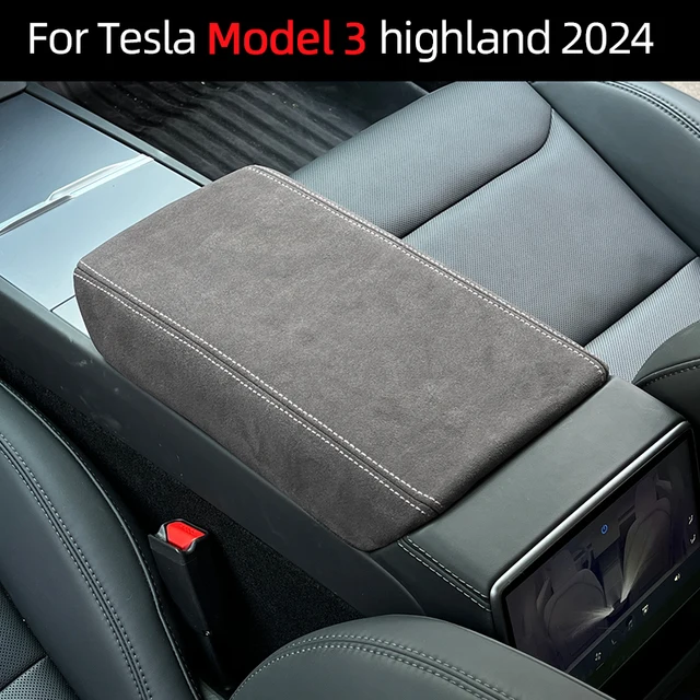 Tesla Model Y Center Console Cover Suede Center Console Cover For Model ...