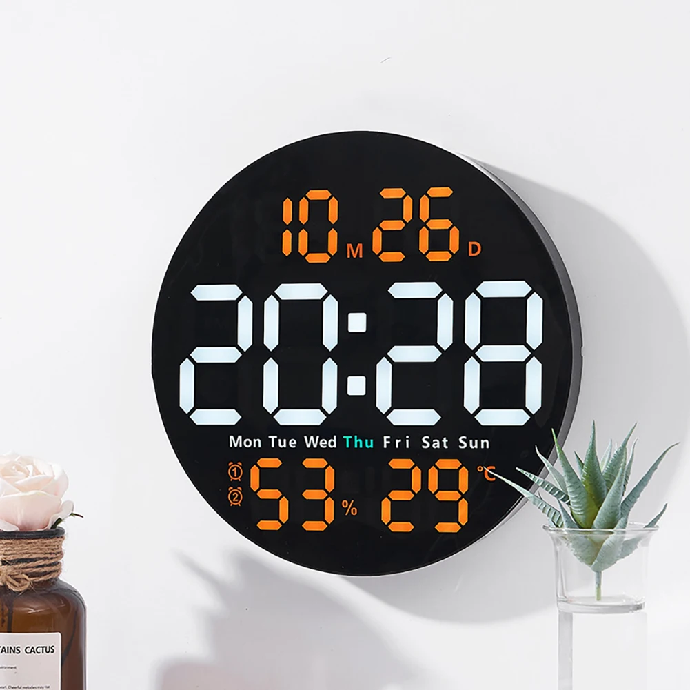 LED-Wall-Clock-Large-Screen-Wall-mounted-Electronic-Alarm-Clock-with ...