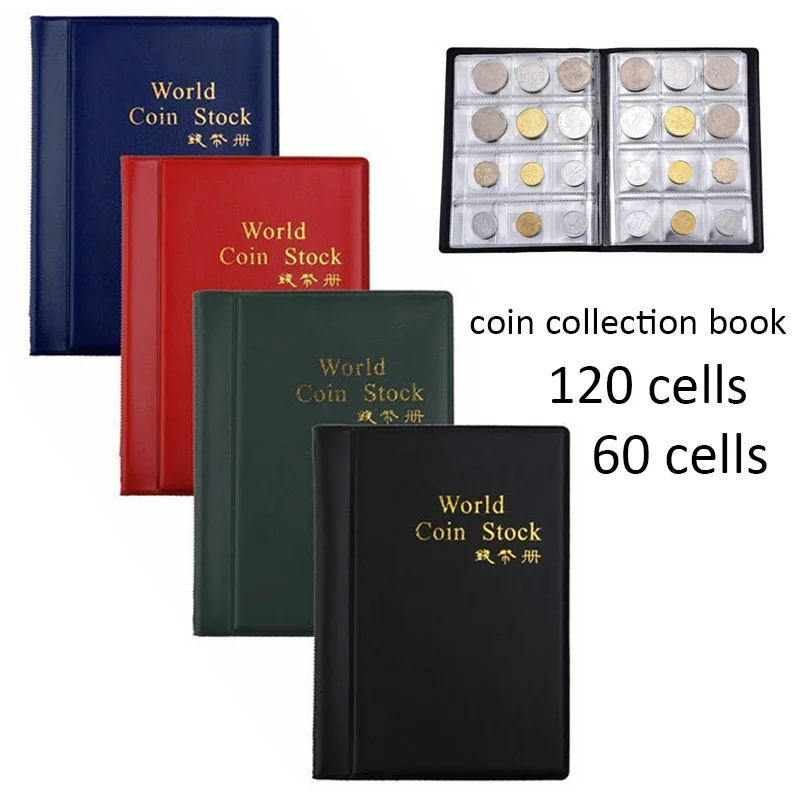 60-120-Pockets-Album-For-Coins-Collection-Book-Home-Decoration-Photo ...