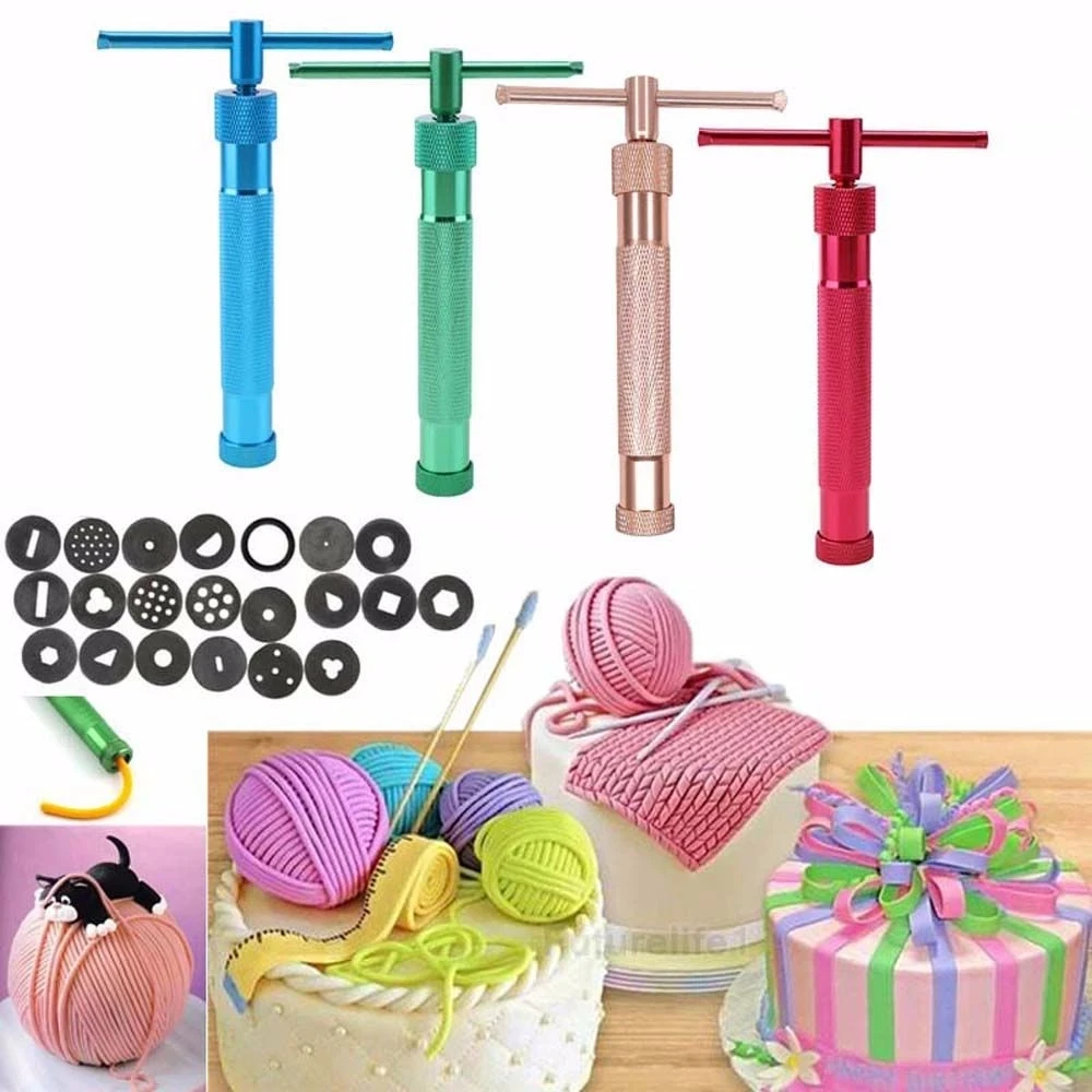 20 plates clay extruder cake sculpture process sugar paste extruder ...