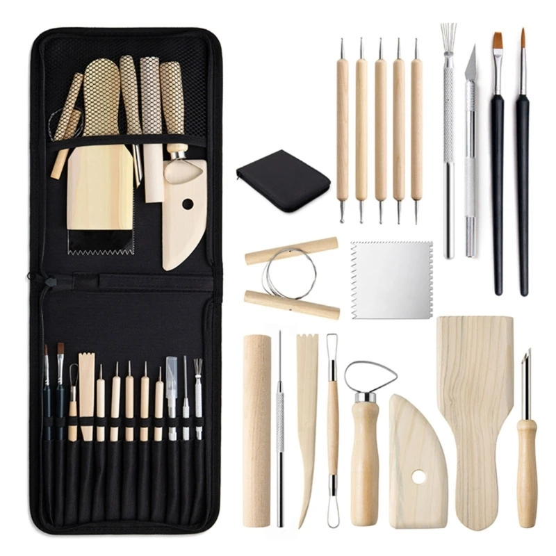 20Pcs Clay Tools Pottery Clay Sculpture Carving Tools Set, Pottery Sculpting Tools Set, Ceramics ...