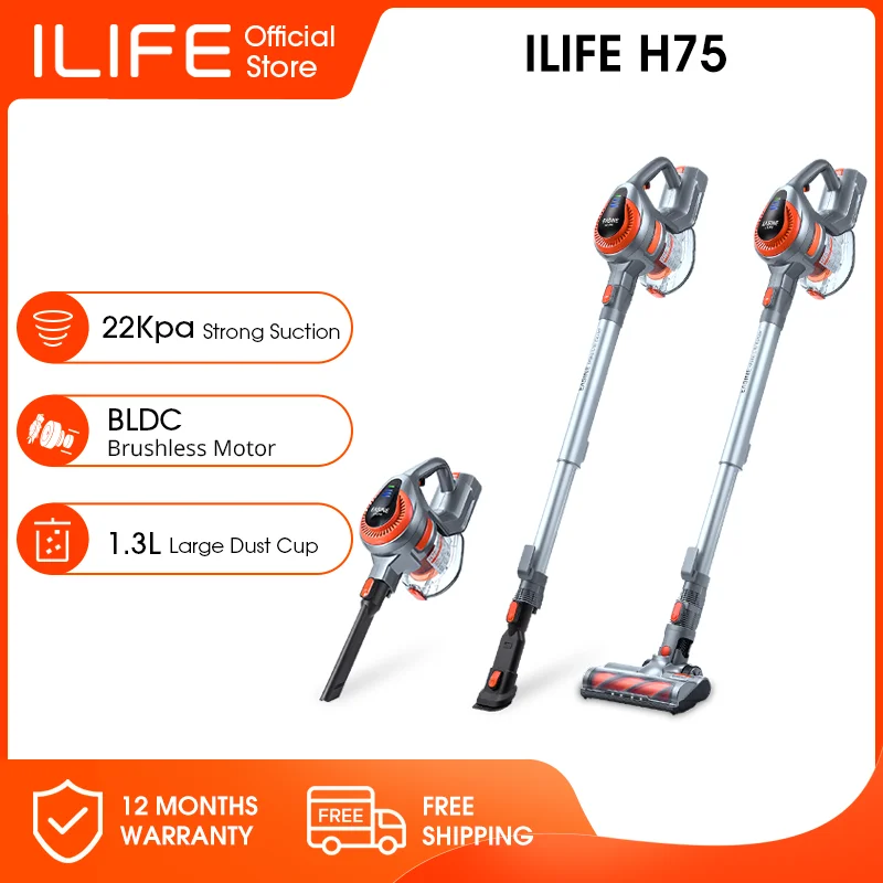 ILIFE-Robot Aspirateur Sans Fil H75, Moteur BLDC Sans, 47% OFF