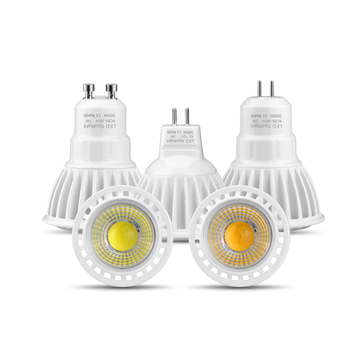 Lâmpada Led Dimerizável, 10 Unidades, Mr16, Gu5.3 Gu10, 12v, 220v, 110v, Mr16, Mr16, Gu10 ...