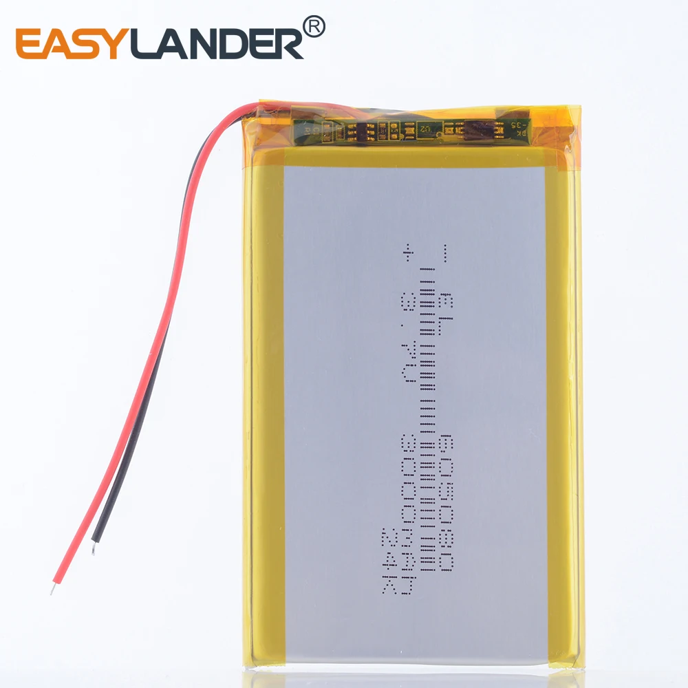 3.7V 3000mAh 605080 Li-Po Rechargeable Battery Polymer Lithium For GPS ...