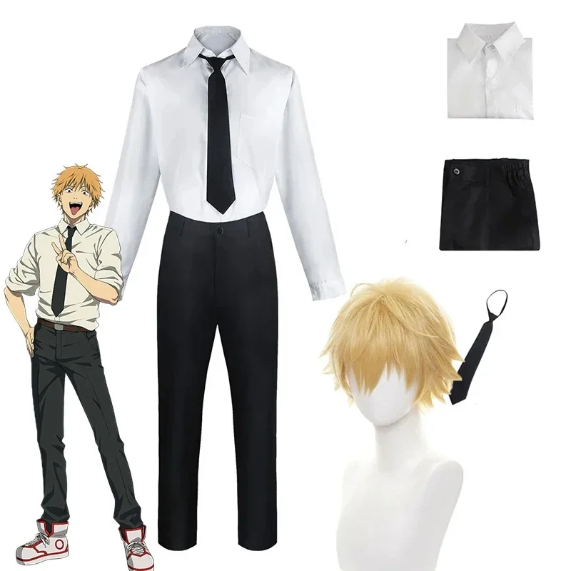 Denji-Cosplay-Costume-Wig-Anime-Denji-Cosplay-Costume-Shirt-Tie-Pants ...