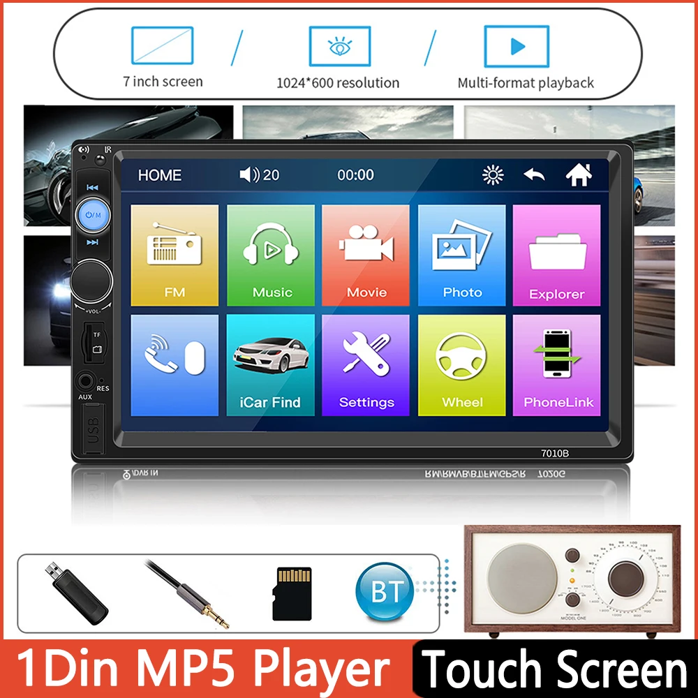 Universal-1din-Stereo-7inch-Car-Radio-Mirrorlink-Bluetooth-5-0-Touch-Screen-Handsfree-Position ...