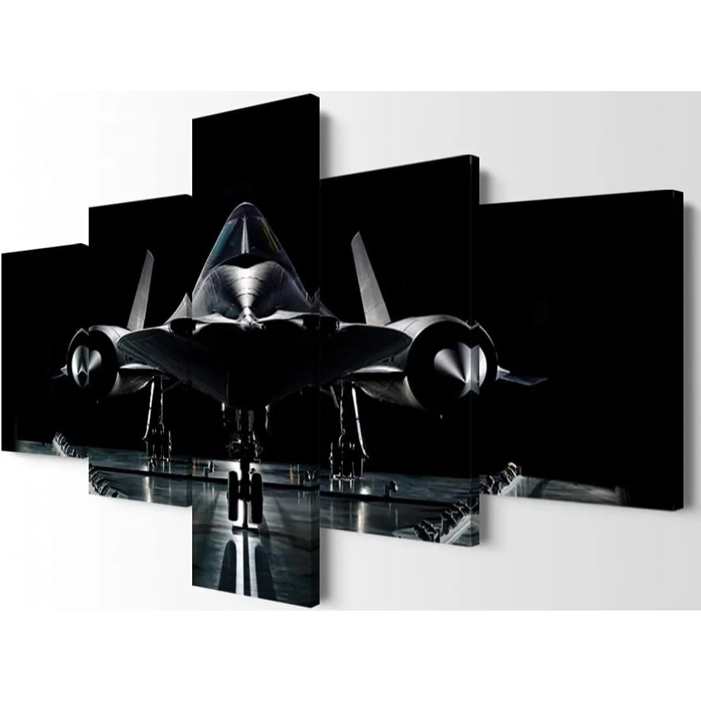 5-Panel-Airplane-Decor-Aviation-Art-SR-71-Blackbird-Strategic-Posters ...