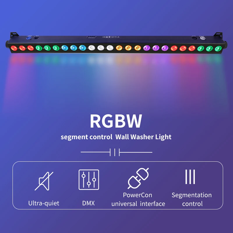 DMX512 Disco Light Bar LED RGBW UV Light Bar – 60W Wall Washer With DMX ...