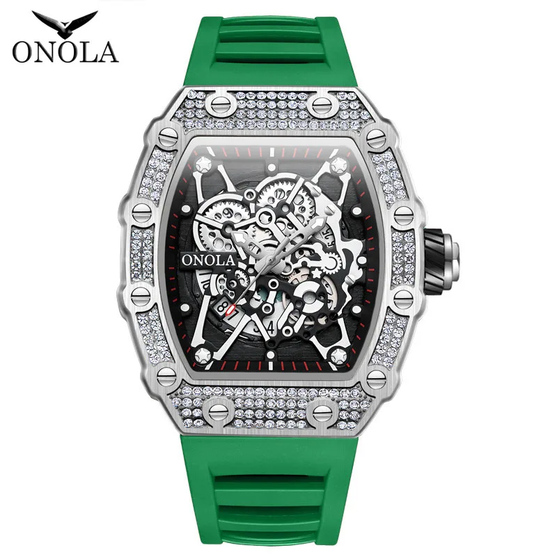 ONOLA-reloj-de-cuarzo-con-correa-de-goma-para-hombre-cron-grafo ...