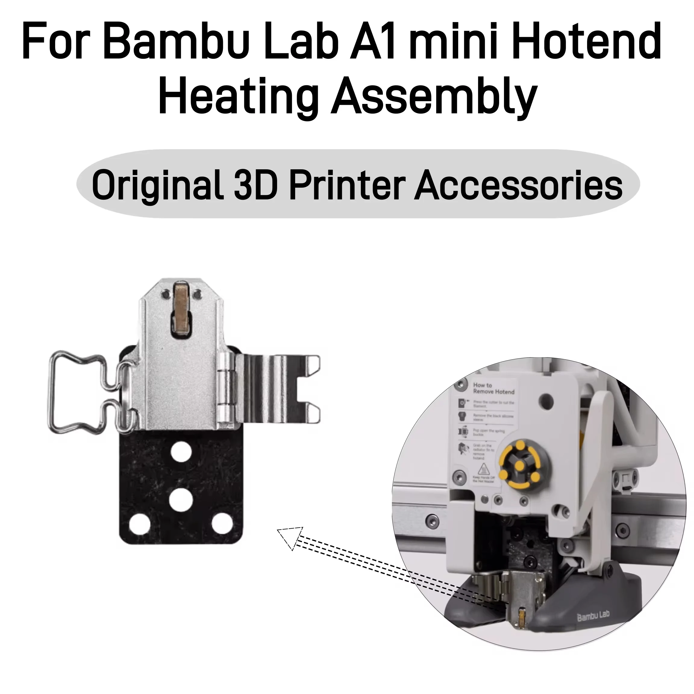Bambu Lab 3D Printer A1 mini Hotend Heating Assembly Original 3D ...