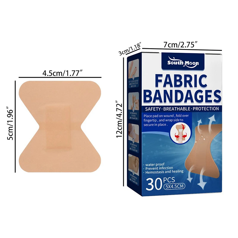 30Pcs Bandage Aids Waterproof Breathable Adhesive Plaster Wound ...