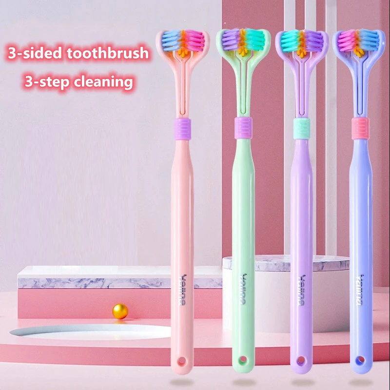 360-Degree-Three-sided-Soft-Bristle-Toothbrush-Oral-Care-Safety ...