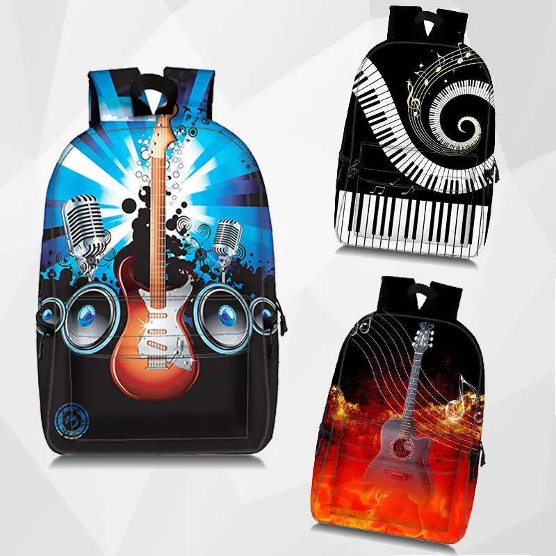 Fashion-Music-Notes-Print-Backpack-Piano-Women-Rucksack-Musical ...