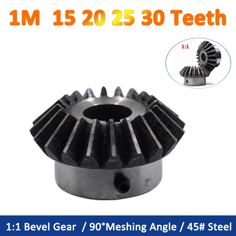 1pc 1:1 Bevel Gear 1M 15 20 25 30 Teeth 1 Module 15T 20T 25T 30T 90 ...